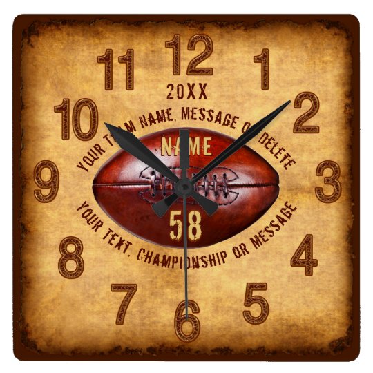 Personalized Football Clock for Players or Coaches | Zazzle
