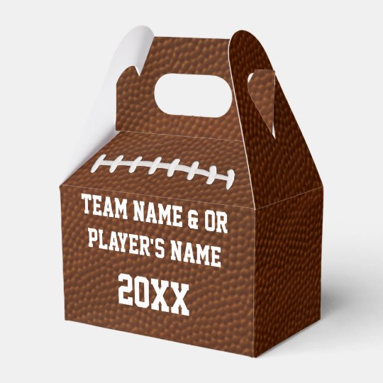 Personalized Football Favor Boxes in Bulk | Zazzle.com