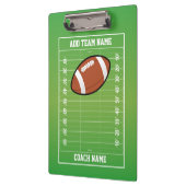 Personalized Football Field Coach Clipboard | Zazzle