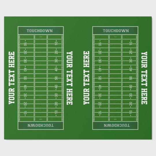 Personalized Football Field Gift Wrapping Paper | Zazzle.com