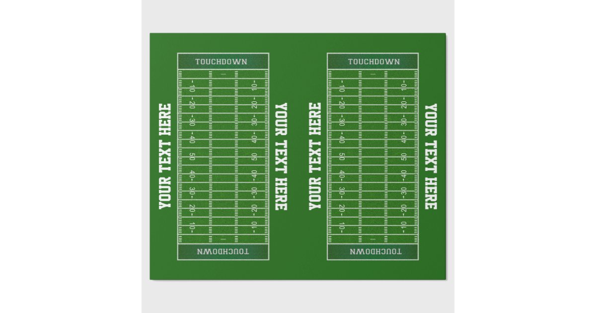 Personalized Football Field Gift Wrapping Paper | Zazzle
