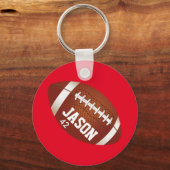 Personalized Football Keychain | Zazzle