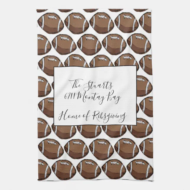 Personalized Football Kitchen Towel | Zazzle