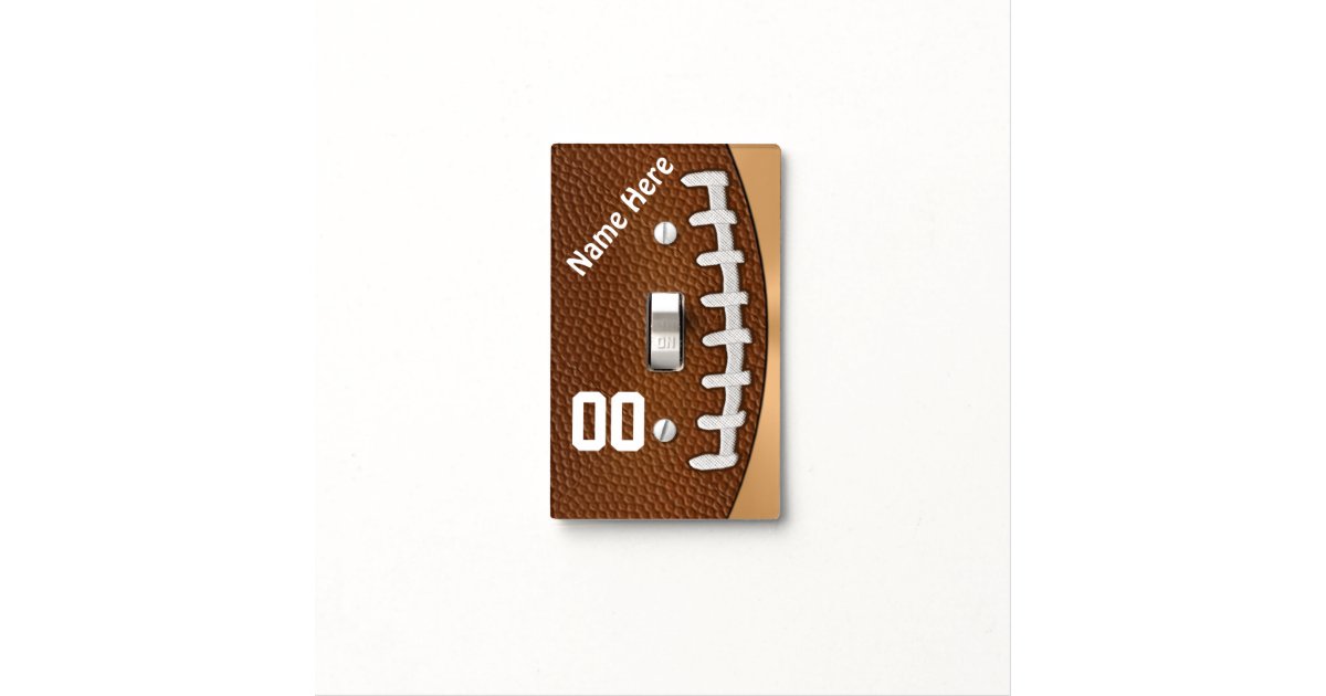 Personalized Football Light Switch Covers | Zazzle