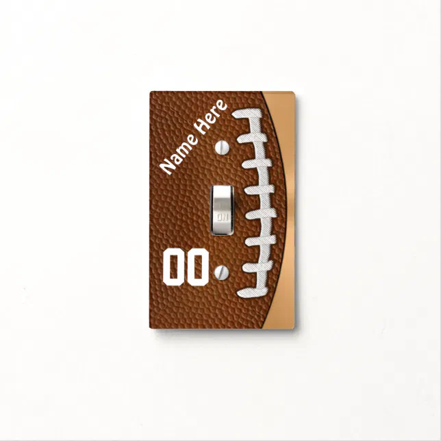 Personalized Football Light Switch Covers | Zazzle