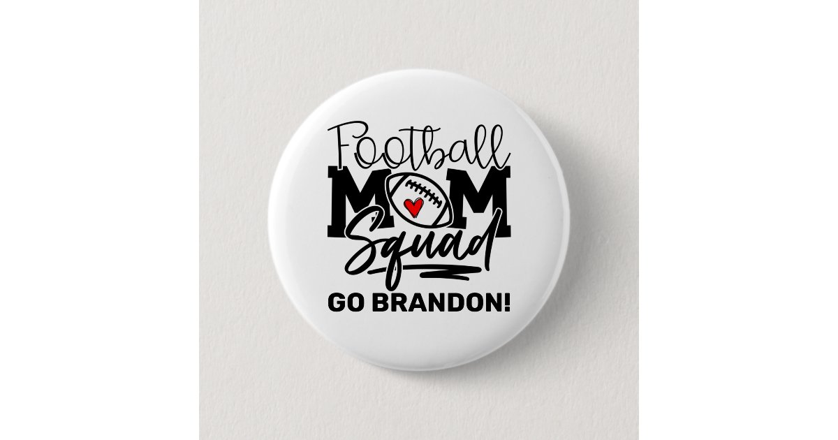Personalized Football Mom Squad Button | Zazzle