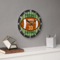 Personalized Football Name and Number Large Clock | Zazzle