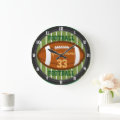 Personalized Football Name and Number Large Clock | Zazzle