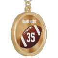 Personalized Football Necklaces w/ NAME and NUMBER | Zazzle