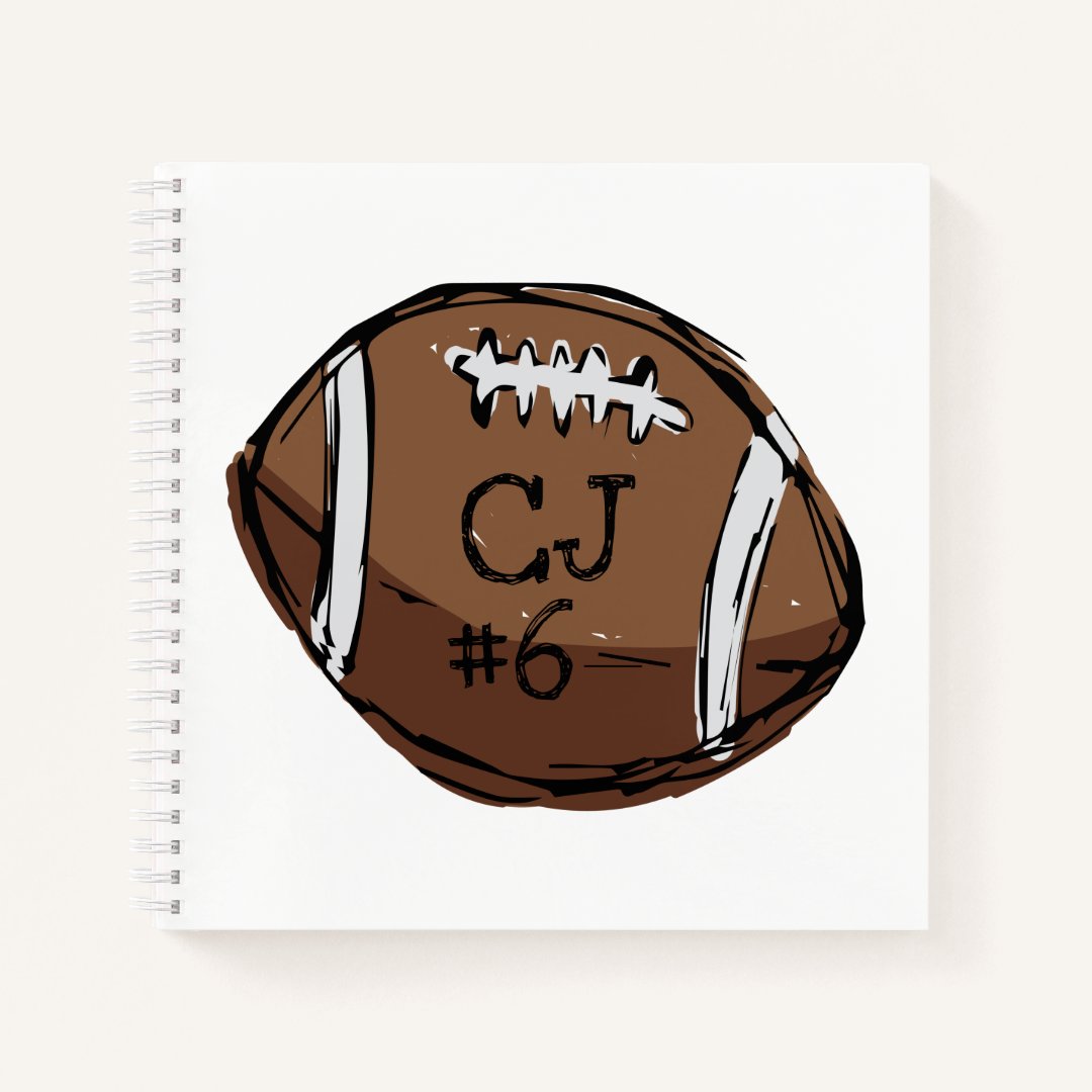 Personalized Football Notebook | Zazzle