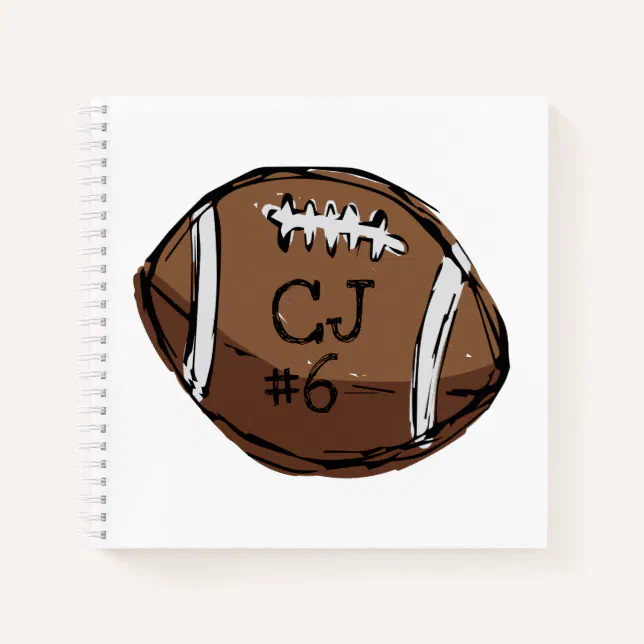Personalized Football Notebook | Zazzle