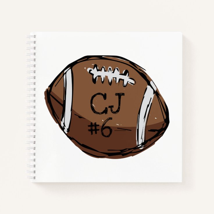 Personalized Football Notebook | Zazzle