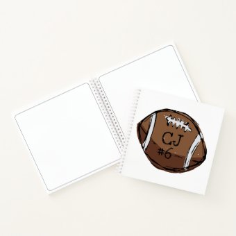 Personalized Football Notebook | Zazzle