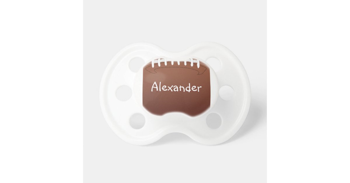 Personalized Football Pacifier | Zazzle
