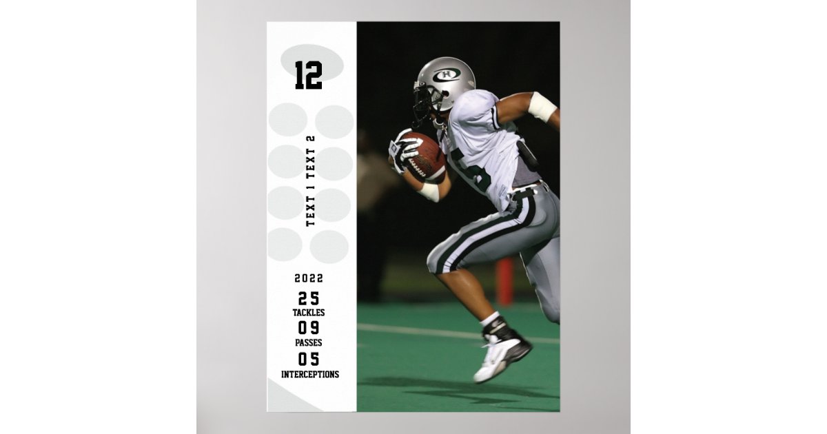 Personalized Football Poster Name, Picture...18x24 | Zazzle
