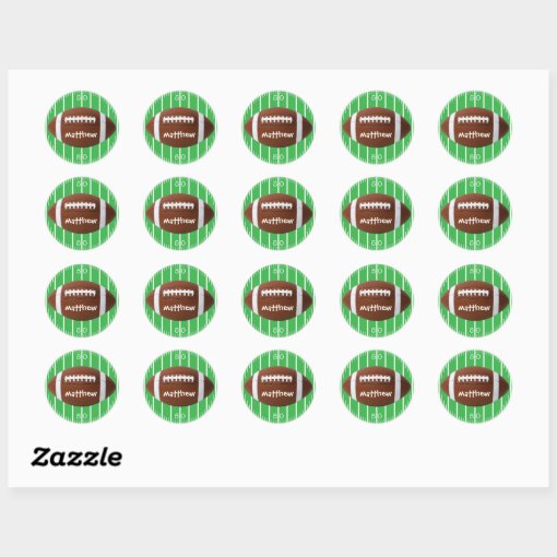 Personalized Football Sticker | Zazzle