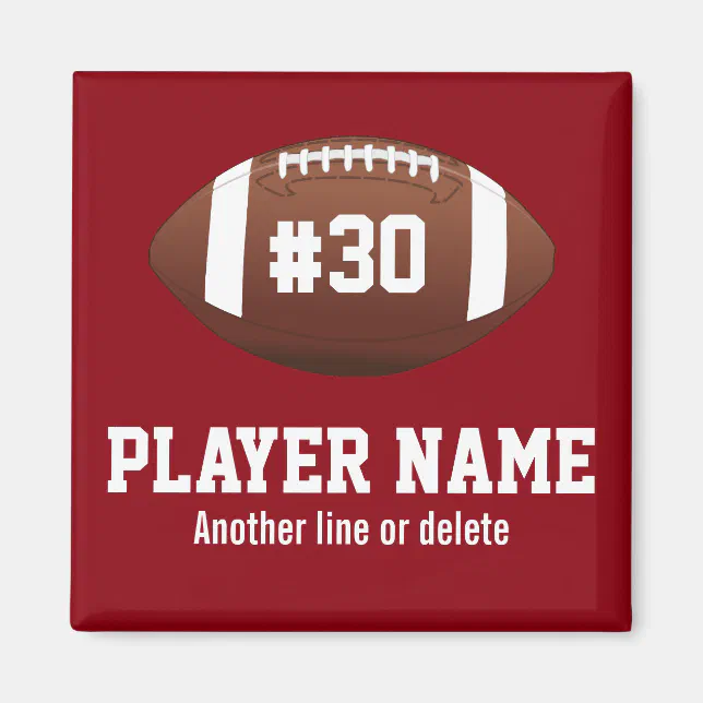 Personalized Football Team Name Jersey Number Magnet Zazzle