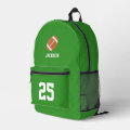 Personalized Football Themed Printed Backpack | Zazzle