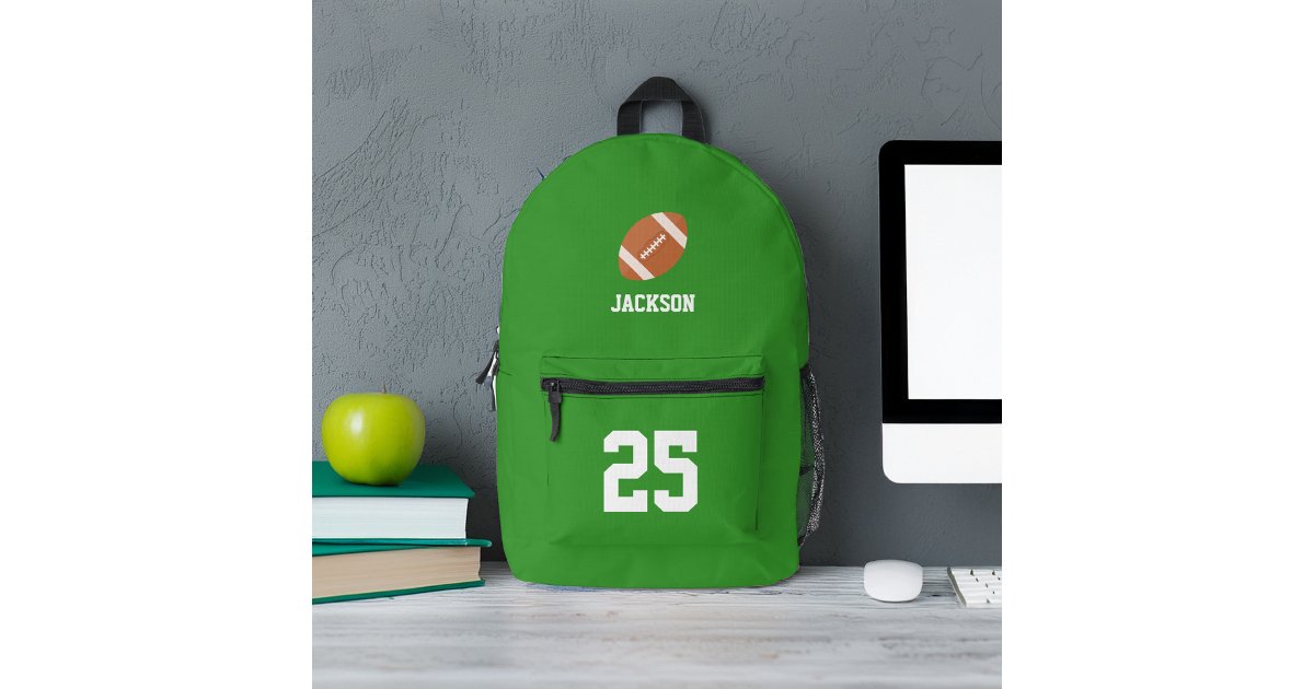 Personalized Football Themed Printed Backpack | Zazzle
