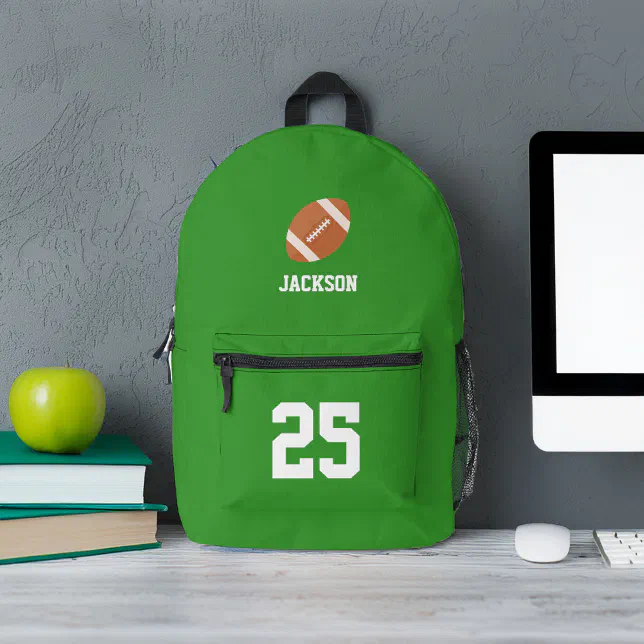 Personalized Football Themed Printed Backpack | Zazzle