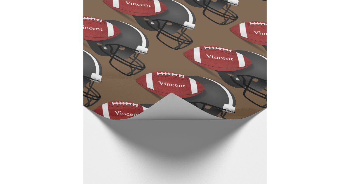 Personalized Football Wrapping Paper | Zazzle