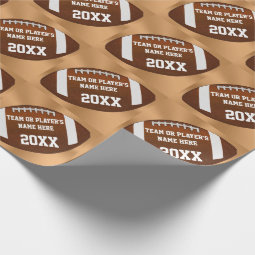 Personalized Football Wrapping Paper,Team, Players Wrapping Paper | Zazzle