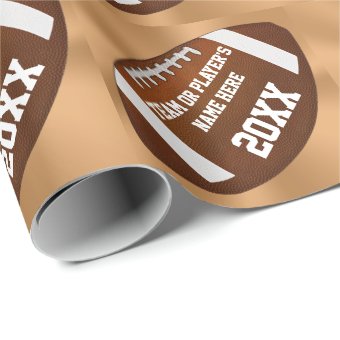 Personalized Football Wrapping Paper,Team, Players Wrapping Paper | Zazzle