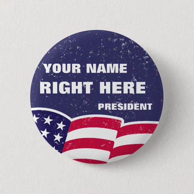 Personalized "For President" Button | Zazzle