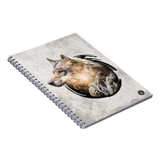 Personalized Forest Wolf Design. Notebook | Zazzle