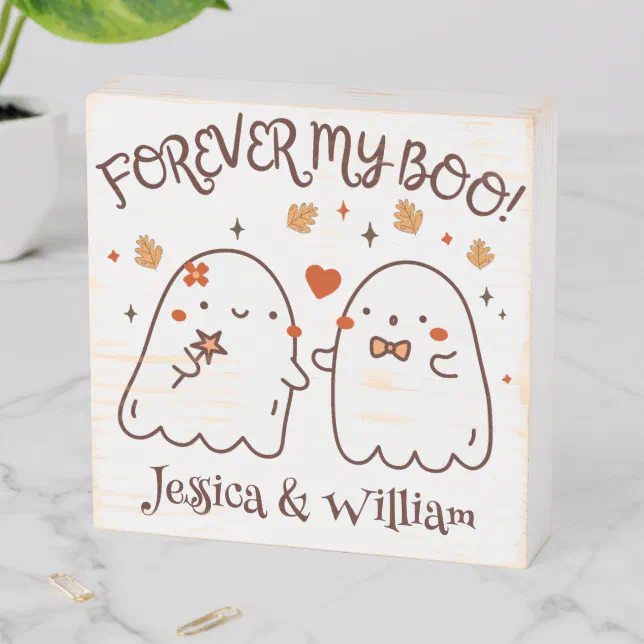 Personalized Forever my boo Wooden Box Sign | Zazzle