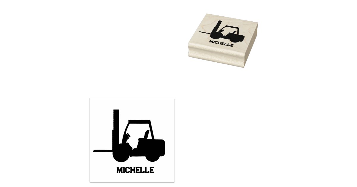 Personalized Forklift Rubber Stamp | Zazzle