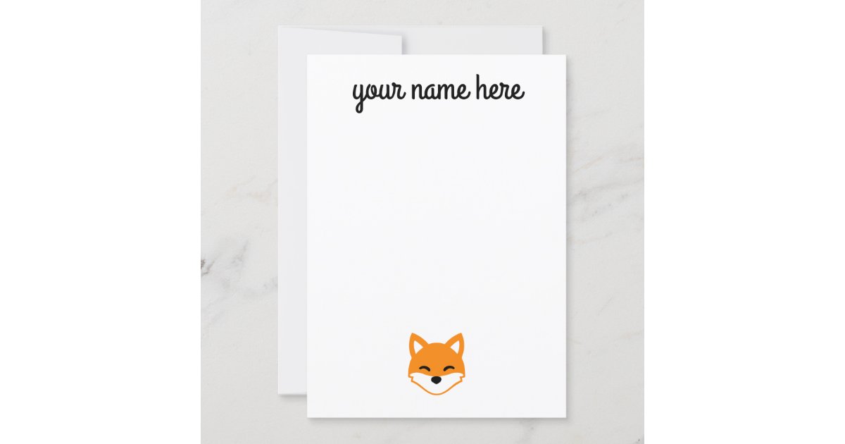 Personalized Fox Stationery for Kids Invitation | Zazzle