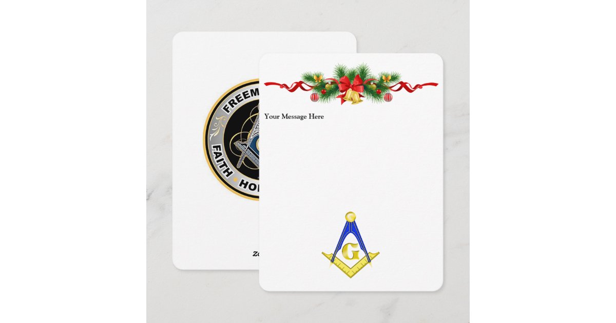 Personalized Freemason Christmas Card | Zazzle