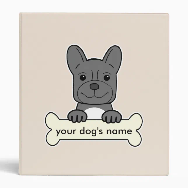 Personalized French Bulldog Binder | Zazzle