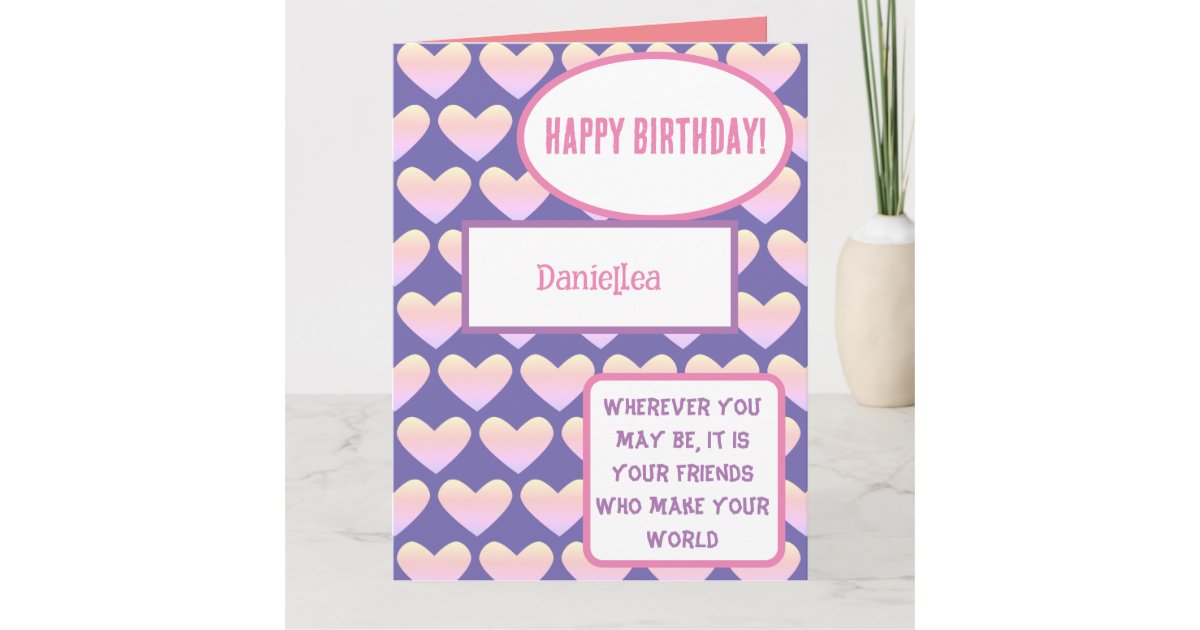 Personalized Friends Name Birthday Card | Zazzle
