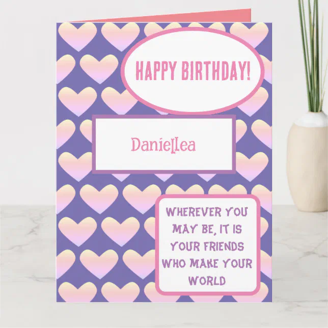 Personalized Friends Name Birthday Card | Zazzle