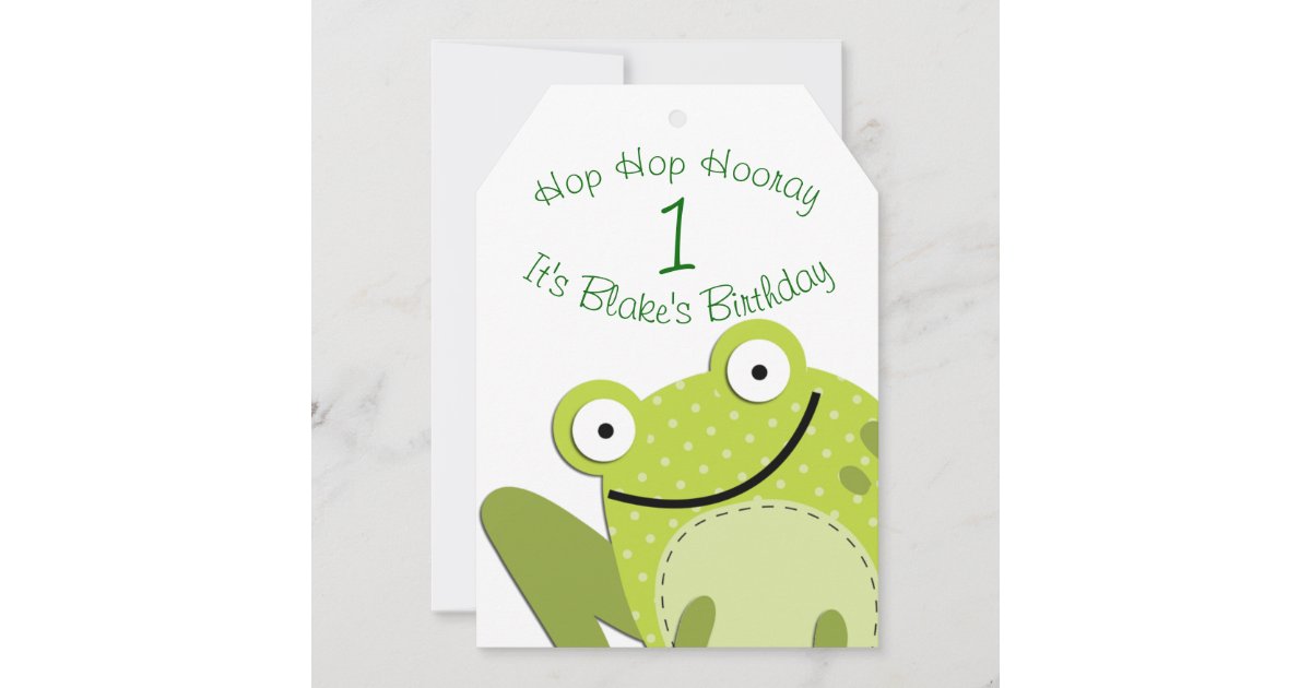 Personalized Frog Themed Birthday Party Invitation | Zazzle