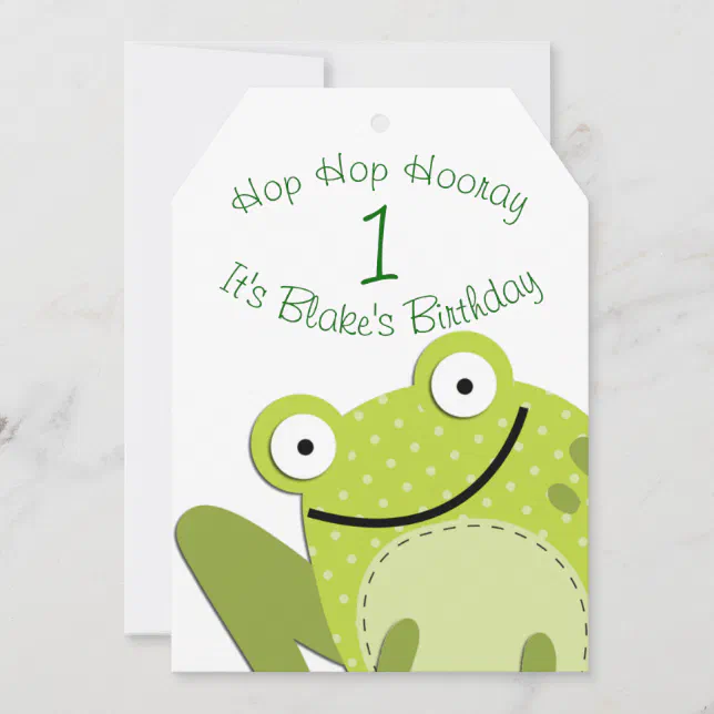 Personalized Frog Themed Birthday Party Invitation | Zazzle