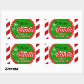 Personalized From Santa kids Christmas Rectangular Sticker | Zazzle