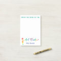 Personalized From The Desk of Art Teacher Colorful Post-it Notes | Zazzle