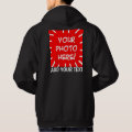 Personalized front and back photo and text hoodie | Zazzle