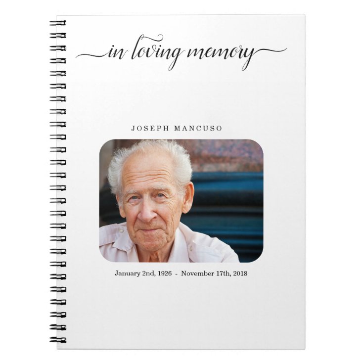 Personalized Funeral Guest Book / Memorial Sign In | Zazzle