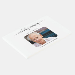 Personalized Funeral Guest Book / Memorial Sign In | Zazzle