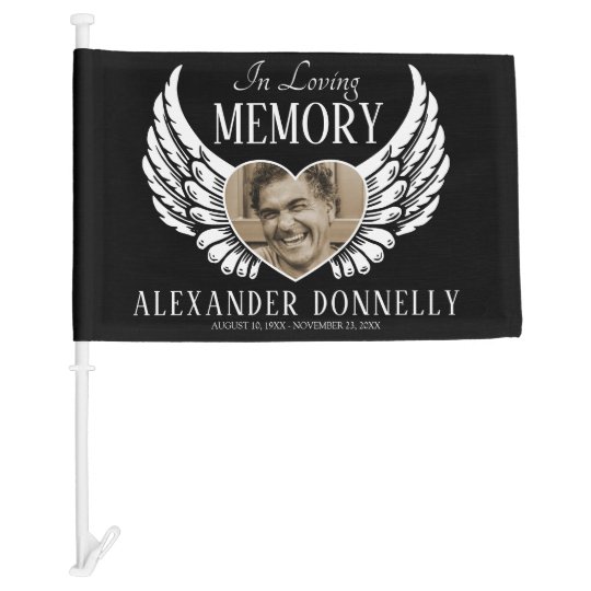 Personalized Funeral Procession Car Flag | Zazzle.com
