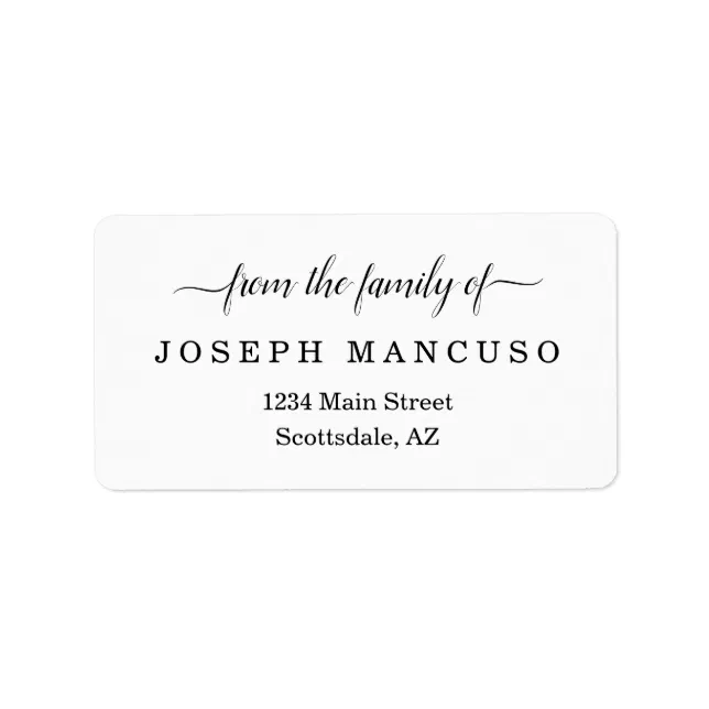 Personalized Funeral Return Address Labels | Zazzle
