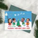 Personalized Funny Face Photo Christmas Elf Holiday Card | Zazzle