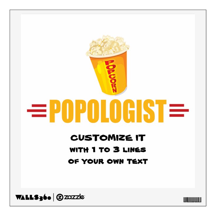 Personalized Funny Popcorn Wall Sticker | Zazzle