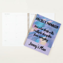 Personalized Funny Project Manager Planner | Zazzle