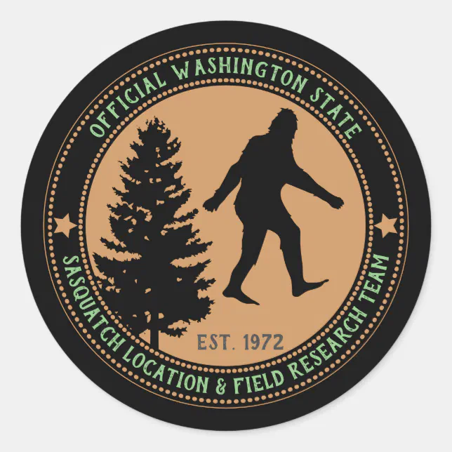 Personalized Funny Sasquatch Location and Research Classic Round ...