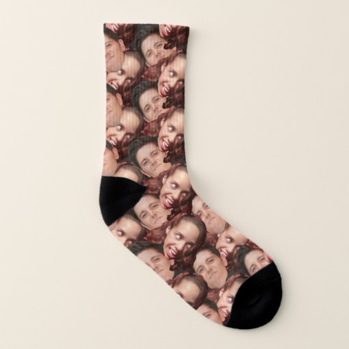 Personalized Funny Two (2) Faces Photo Face Socks | Zazzle